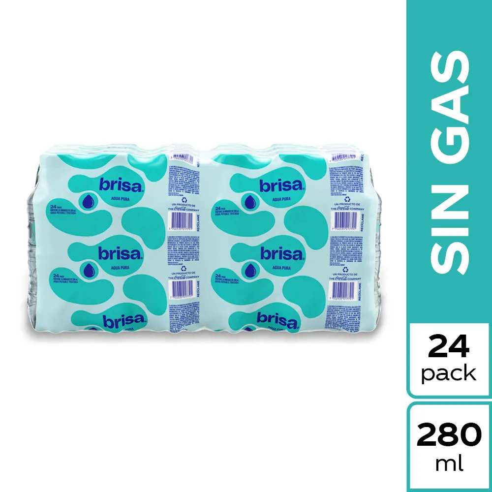 AGUA BRISA PLAIN 280ML X 24U