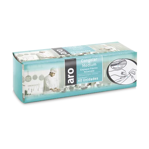 BOLSA RESELLABLE ARO CONGELAR MEDIUM 40U